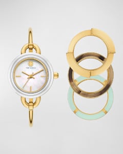 Tory Burch Miller Swirl Watch - Gold-Tone Stainless Steel | Neiman Marcus