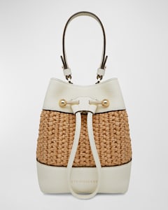 STRATHBERRY Lana Osette Floral Leather Bucket Bag | Neiman Marcus