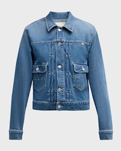 MOTHER SNACKS! The Big Bite Denim Jacket | Neiman Marcus
