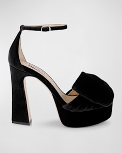 Badgley Mischka Galia Metallic Crystal Stiletto Sandals | Neiman Marcus