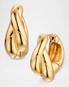 DEMARSON Tina Two-Tone Hoop Earrings | Neiman Marcus