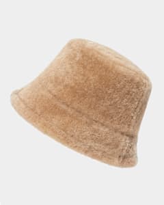 Portolano Shearling Bucket Hat | Neiman Marcus