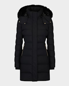Moose Knuckles Belle Long Shiny Puffer Coat | Neiman Marcus