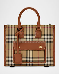 Burberry Check E-Canvas Tote Bag | Neiman Marcus