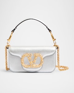 Valentino Garavani Loco Small VLOGO Lambskin Shoulder Bag | Neiman Marcus