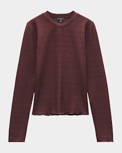 Rag & Bone Tina Merino Wool Crewneck Top | Neiman Marcus