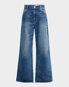 Diesel Men's Whiskered Wide-Leg Jeans | Neiman Marcus