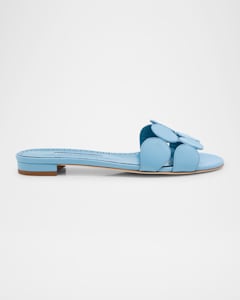 Manolo Blahnik Mumbi Bicolor Snakeskin Ankle-Strap Sandals Manolo Blahnik Mumbi Bicolor Snakeskin Ankle-Strap Sandals