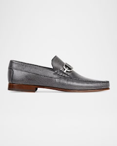 Donald Pliner Men's Dacio Raffia Bit Loafers | Neiman Marcus