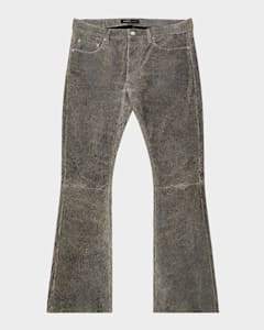 Amiri Men's Creased Wool Flare Pants | Neiman Marcus Amiri Men's Creased Wool Flare Pants | Neiman Marcus
