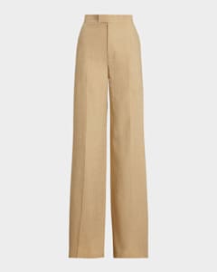 Ralph Lauren Collection Scottie Lamb-Suede Pants | Neiman Marcus