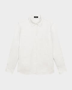 Theory Linen Tweed Sleeveless Shell | Neiman Marcus