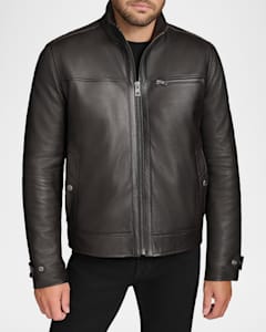 Andrew Marc Men's Down Jacket with Faux Fox Fur | Neiman Marcus Andrew Marc Men's Down Jacket with Faux Fox Fur | Neiman Marcus