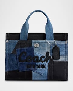 Coach Cargo Denim Box Tote Bag | Neiman Marcus