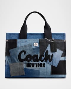 Coach Cargo Denim Box Tote Bag | Neiman Marcus
