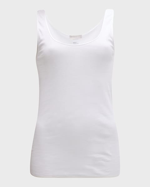 Hanro Anne Lace-Trim Cotton Tank | Neiman Marcus