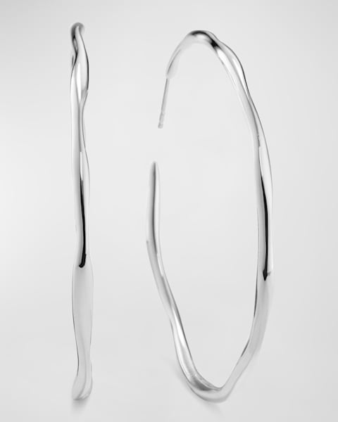 Ippolita Wavy Oval Drop Earrings in Sterling Silver | Neiman Marcus
