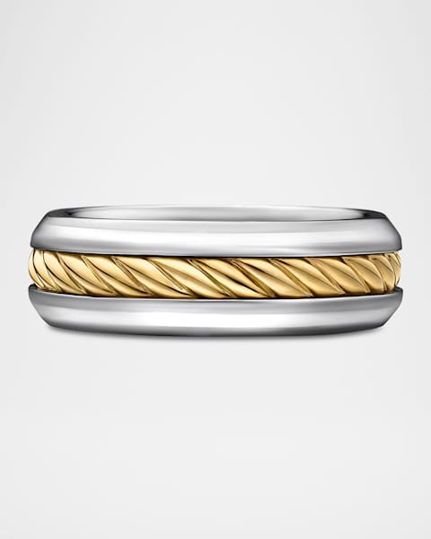 David Yurman Men's Streamline Signet Ring with Diamonds in 18K Gold ...