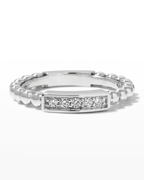 LAGOS Luna Pearl 2-Tone Stack Ring | Neiman Marcus