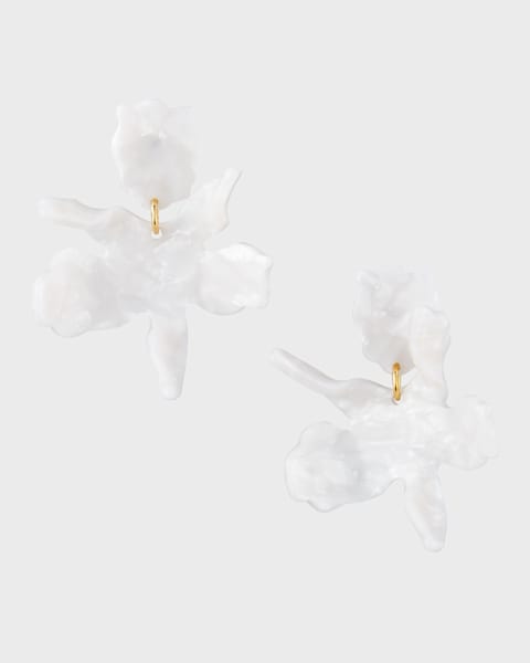 Lele Sadoughi Lace Metal Paper Lily Earrings | Neiman Marcus