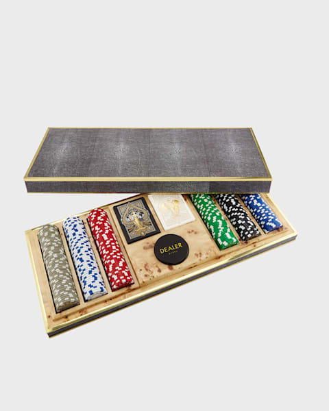 AERIN Faux Shagreen Bridge Set | Neiman Marcus
