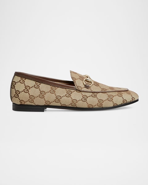 Gucci New Jordaan GG Canvas Loafers | Neiman Marcus