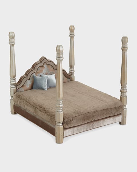 Haute House Lenor Pet Bed with Mirror Trim | Neiman Marcus