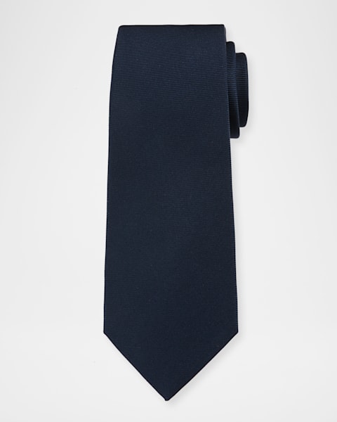 Kiton Men's Herringbone Tie, Light Blue | Neiman Marcus