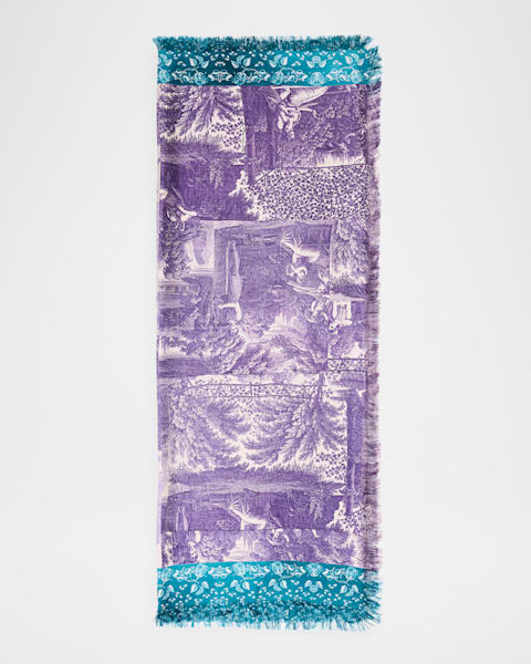 Pierre-Louis Mascia Mascia Aloe Ultrawash Silk Scarf | Neiman Marcus