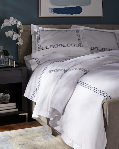 Matouk 2 Lines Queen Sheet Set | Neiman Marcus
