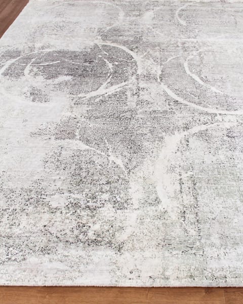 Cambridge Hand-Loomed Gray & Silver Rug | Neiman Marcus