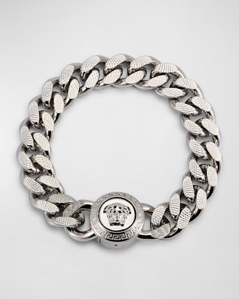 Versace Men's Metal Medusa Chain Bracelet | Neiman Marcus