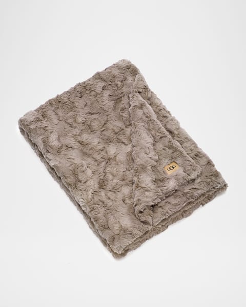 UGG Channel Quilt Faux Fur Throw Blanket | Neiman Marcus