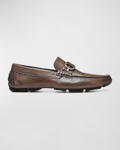 Donald Pliner Men's Dacio Raffia Bit Loafers | Neiman Marcus
