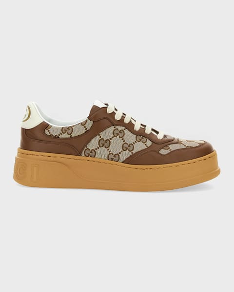 Gucci Screener GG Canvas and Leather Sneakers | Neiman Marcus