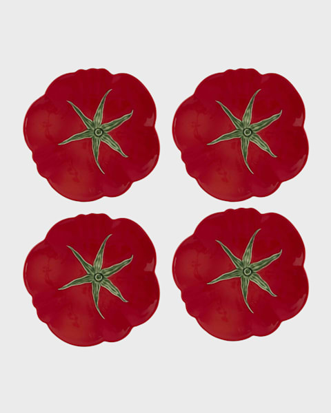 Caskata Arbor Green Canapes Plates, Set of 4 | Neiman Marcus