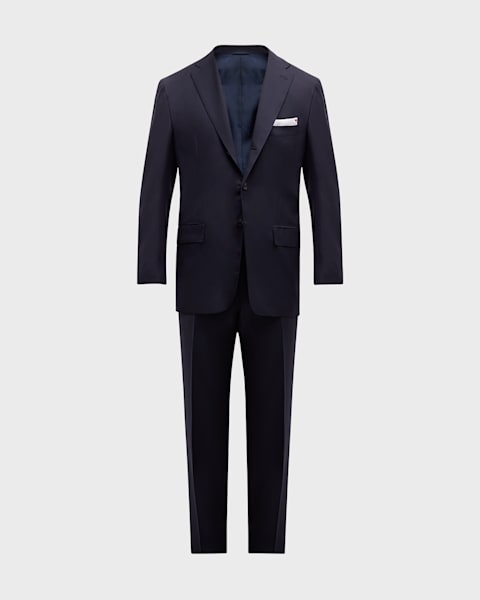 Kiton Men's Striped Wool Suit | Neiman Marcus