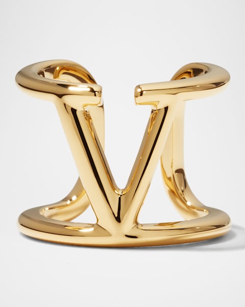 Valentino Garavani VLogo Metal Signature Ring | Neiman Marcus