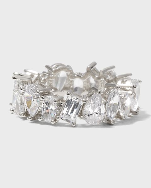 Golconda by Kenneth Jay Lane Emerald-Cut Cubic Zirconia with Trillion ...