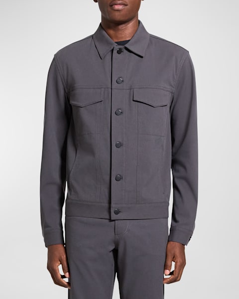 Theory Men's Sleek Nylon Field Jacket | Neiman Marcus