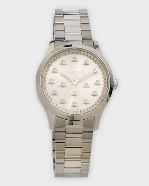 Gucci 29mm G-Timeless Bee Watch with Bracelet Strap, Gold | Neiman Marcus