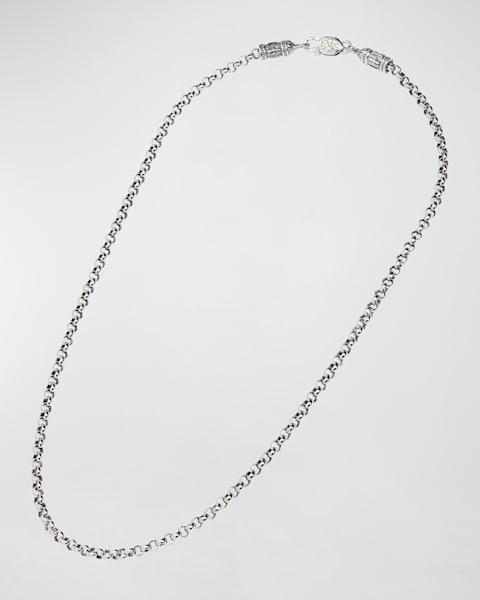 Le Gramme Men's Polished Sterling Silver Cable Chain Necklace | Neiman ...