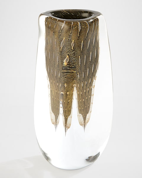 Global Views Oh Yes Matte Gold Vase, 18" | Neiman Marcus