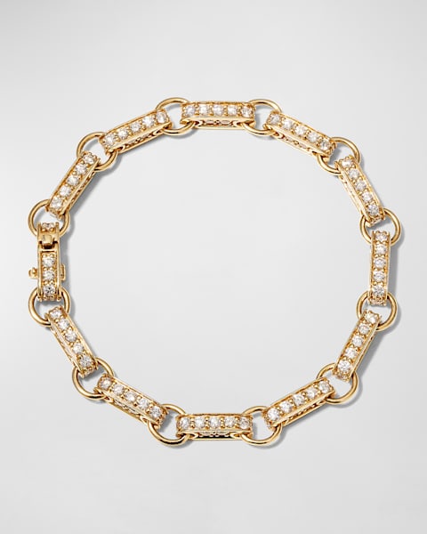 Gurhan Men's Hammered 24K Yellow Gold Cuban Chain Bracelet | Neiman Marcus