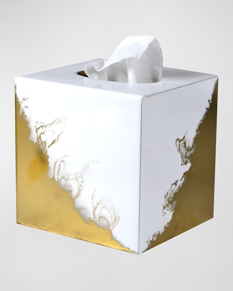 Labrazel York Gold Tissue Box Cover | Neiman Marcus