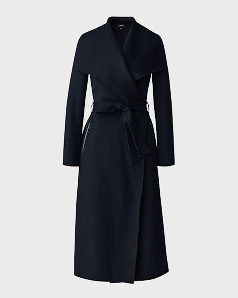 Mackage Ceyla Belted Handmade Double-Face Virgin Wool Coat | Neiman Marcus