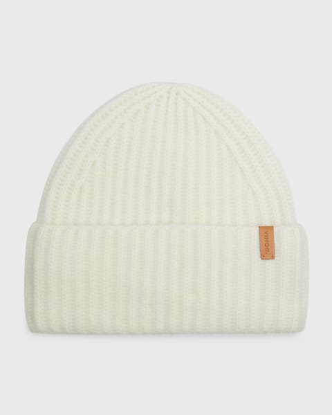 Moncler Ribbed Wool Beanie w/ Logo | Neiman Marcus