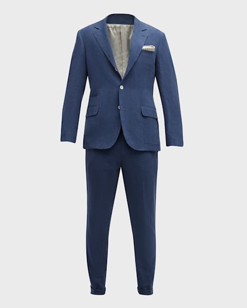 Brunello Cucinelli Men's Exclusive Diagonal Suit | Neiman Marcus