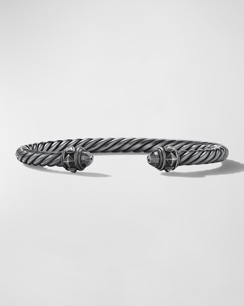 5mm Renaissance Cable Bracelet in Blackened Silver | Neiman Marcus