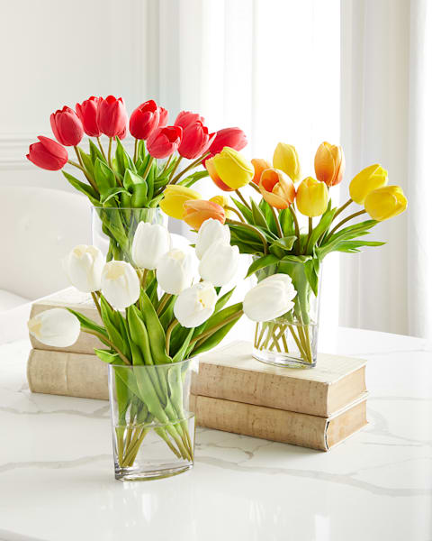 Winward Home Rose & Tulip Mix in Planter | Neiman Marcus